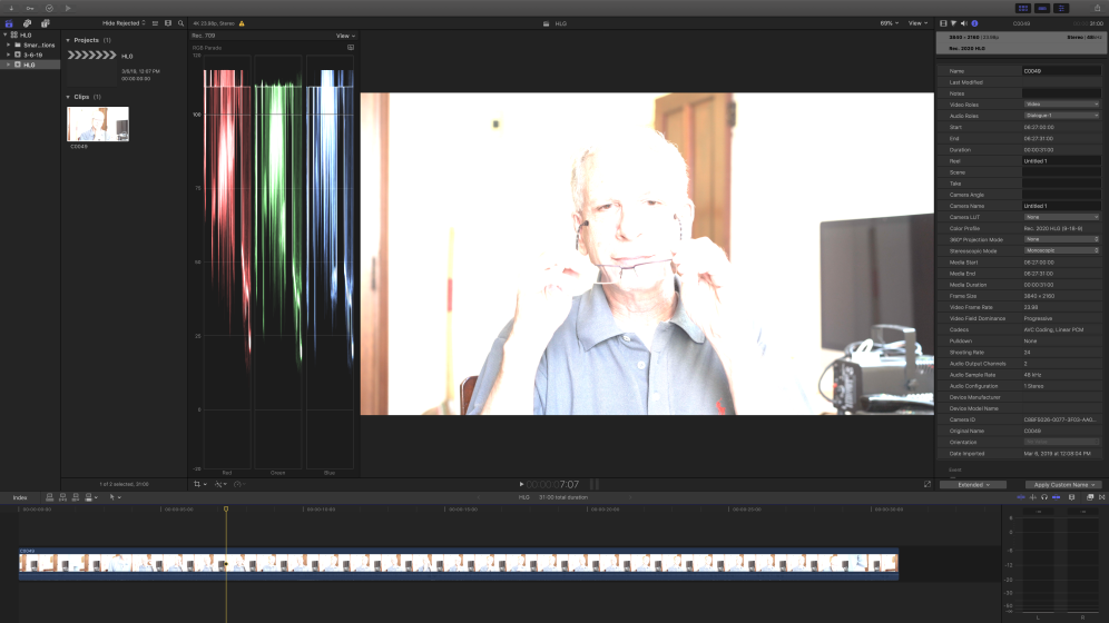 Workflow: Leeming LUT Sony HLG BT.2020 to Rec.709 in Final Cut Pro ...