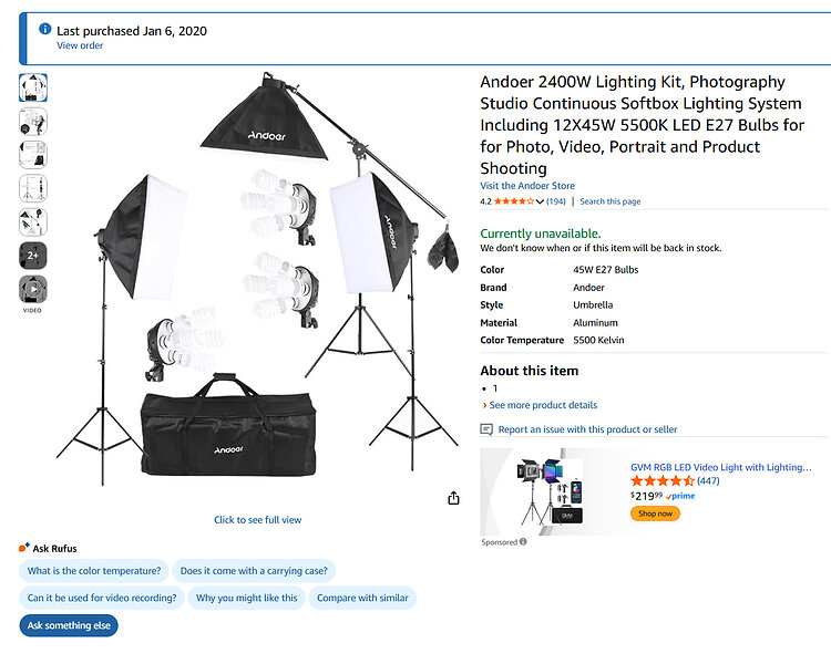 Cheap CFL bulbs vs cheap LED bulbs in cheap studio lighting kit ...