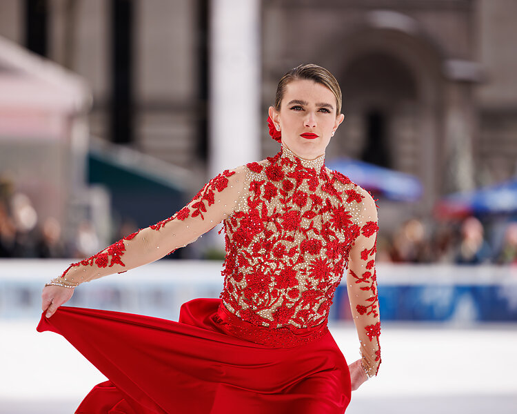 Milly Wasserman dancing flamenco at Bryant Park, NYC. Feb 12, 2026 ...
