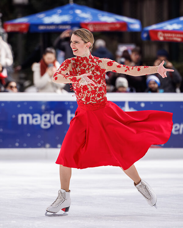 Milly Wasserman dancing flamenco at Bryant Park, NYC. Feb 12, 2026 ...