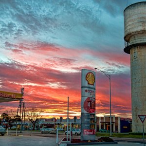 sunset with watertower | DPReview Forums